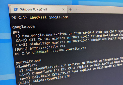 checkssl - simple open source command line ssl tool